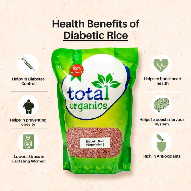 Diabetic Rice ( Unpolished ) – Total Organics